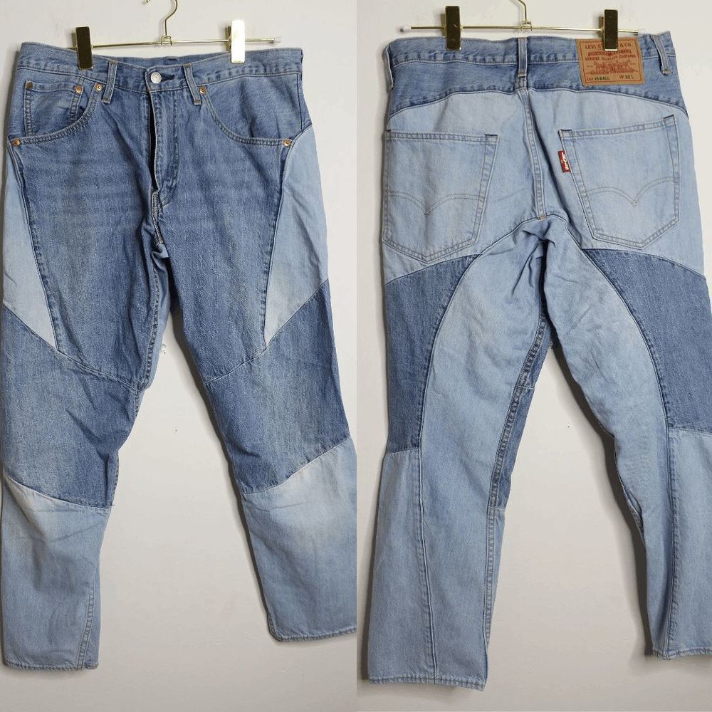 Levis Patchwork Light Wash Jeans - 32 - Gem